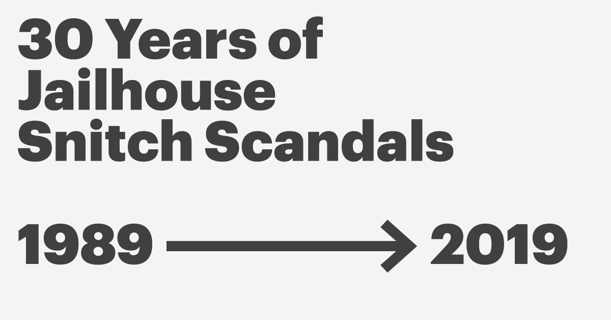 30 Years of Jailhouse Snitch Scandals | ProPublica